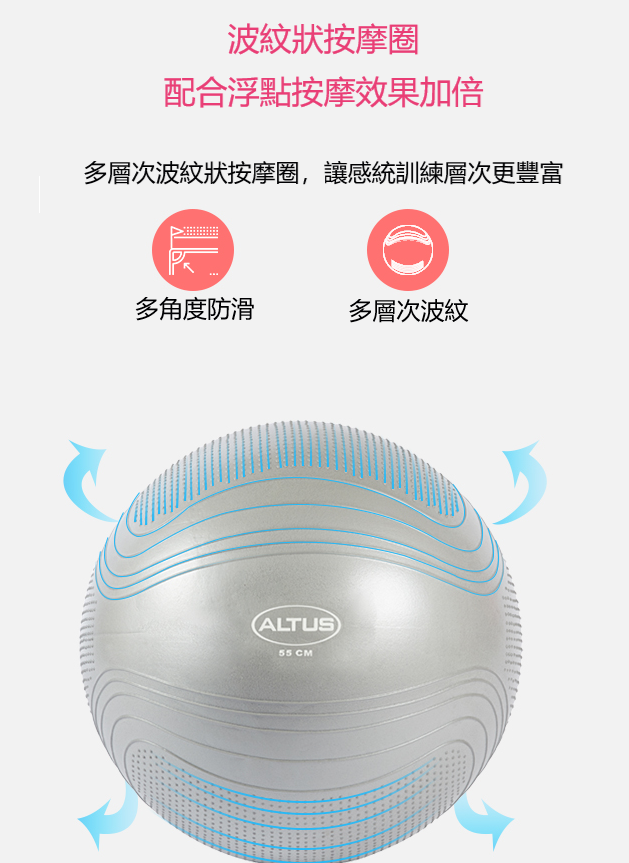 Altus π 專利技術按摩瑜珈球-藍 · Altus